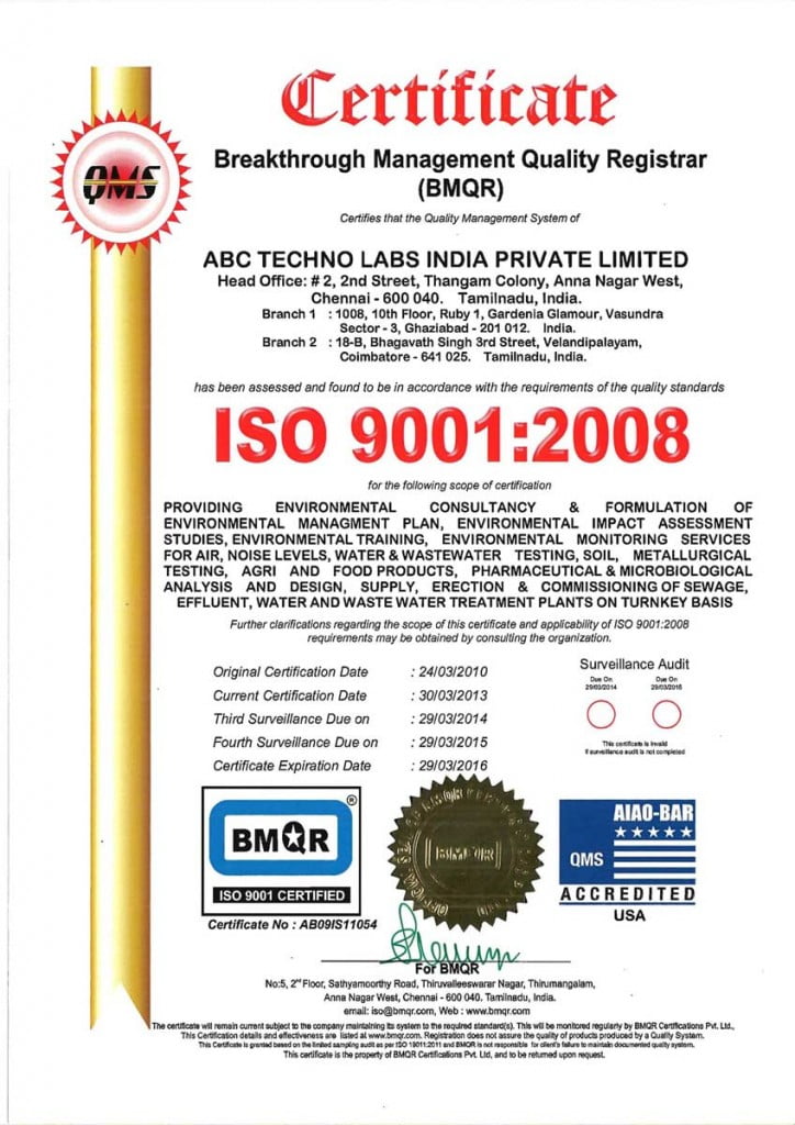 ISO1 | ABC Techno Labs India Private Limited